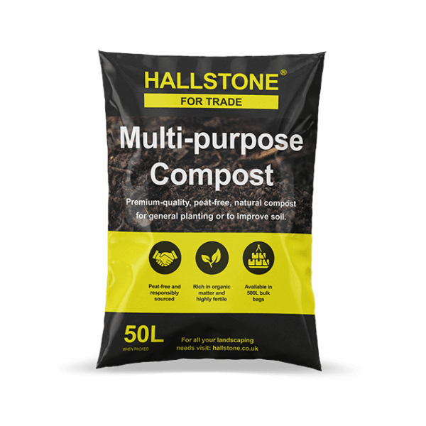Multipurpose Peat-Free Compost | 500L & 50L Bags | Hallstone | UK Trade